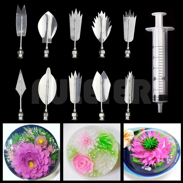 11 Type 3D Gelatin Art Tools, beginners flower cake making tools ...