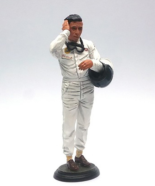 1960's Jim Clark Holding Goggle Helmet Figurine for 1/18 by Lemans ...