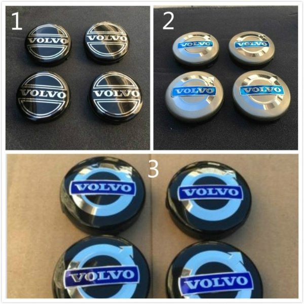 NEW VOLVO SET OF 4 GRAY CENTER WHEEL COVER HUB CAPS EMBLEM RIM BADGE ...