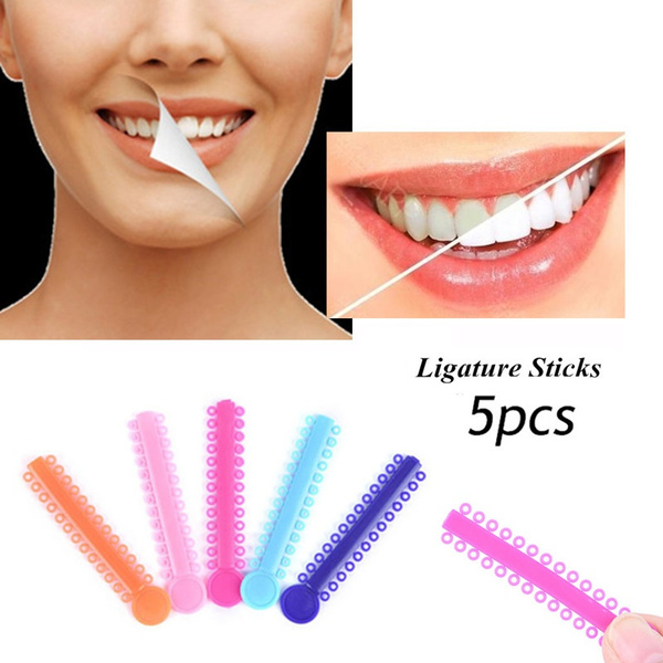 5pcs Colorful Dentist Teeth Transparent Rubber Band Orthodontics Dental ...