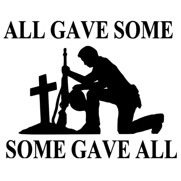 6" Wide Vinyl Decal Sticker All give Some Some Give All | Wish