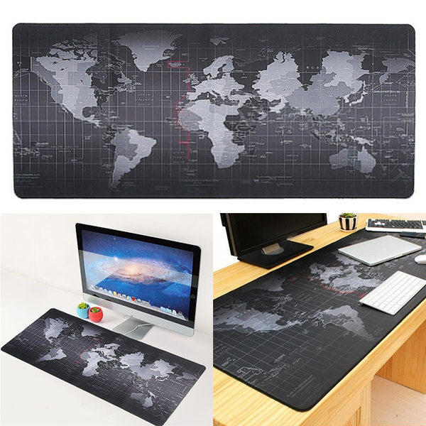 Large Size Big Mouse Mat Computer Keyboard Laptop Desktop World Map ...