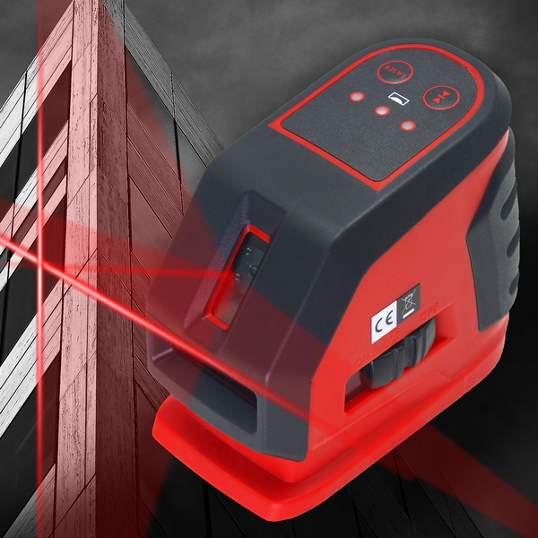 New Self-Leveling Cross Line Laser Level Kit with Case, Range 65 Ft ...