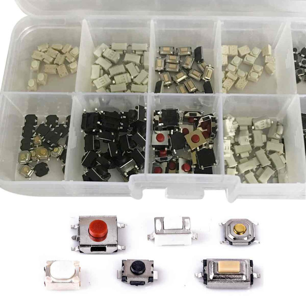 200pcs New 10 Types Remote Control Key Micro Switch SMD SMT Switch ...