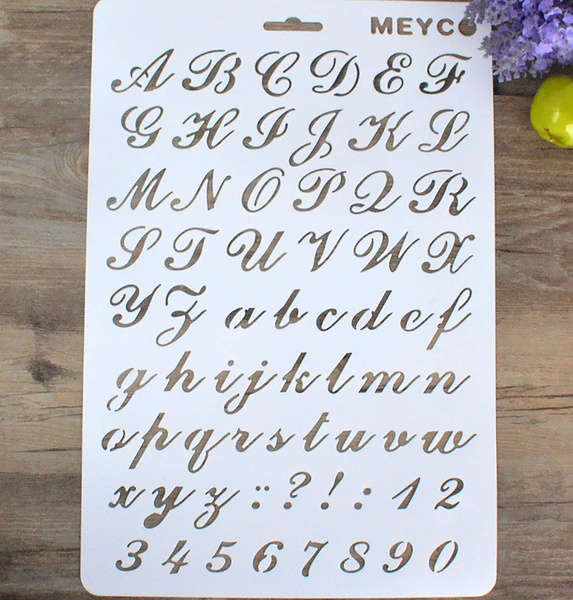 Letter Number Painting Templates,DIY Craft Hollow Letter Number Wall ...