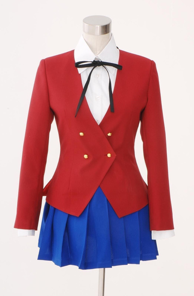 Anime Cosplay Uniform Costume Dress Red Coat Blue Skirt Cos Clothes Set ...