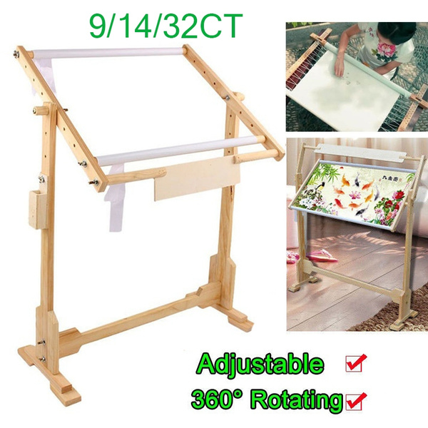 3 Size Stitch Embroidery Tapestry Floor Wooden Stand Tabletop with ...