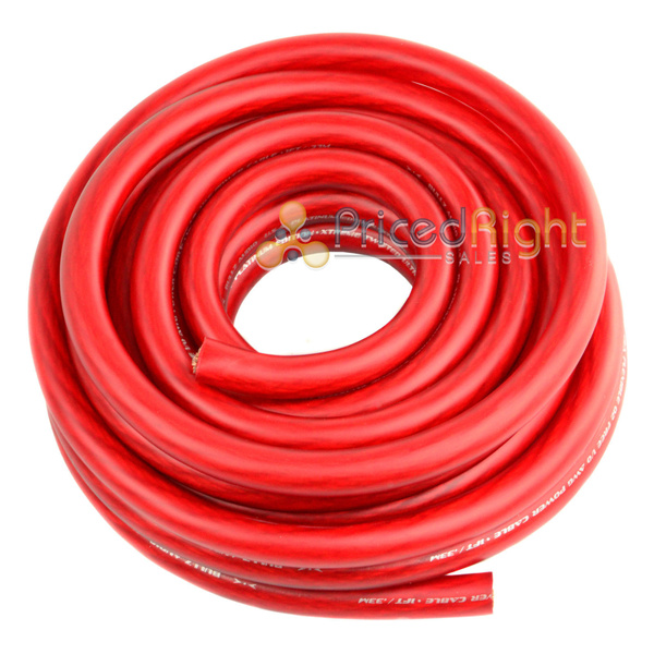 0 Gauge 25 Wire UltraFlex Amplifier Red Ga 1/0 Amp Power Ground Cable ...