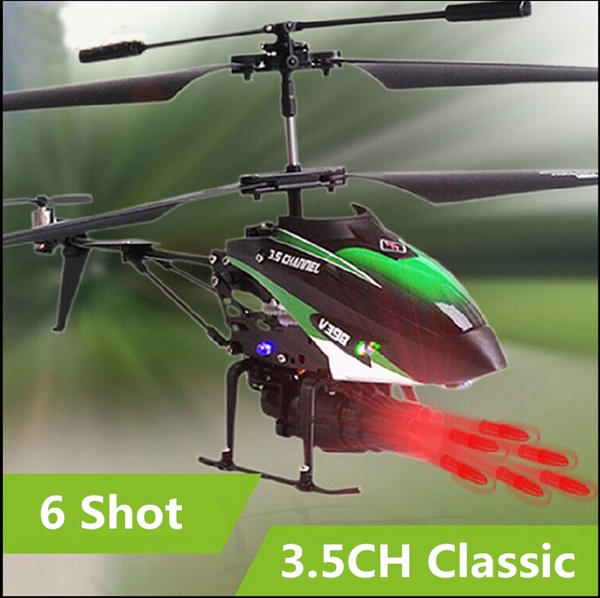 WLToys V398 Cool Missile Launching 3.5CH Remote Control RC Shooting Infrared Control Electric ...