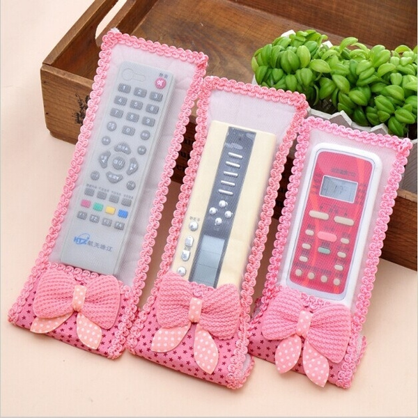 3 size Pink lace remote control set air conditioning tv remote control ...
