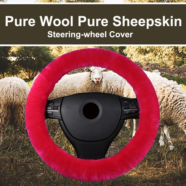 Pure Wool and Sheepskin Car Steering wheel Cover Multiple Colors Warm ... Pure Wool and Sheepskin Car Steering wheel Cover Multiple Colors Warm ...