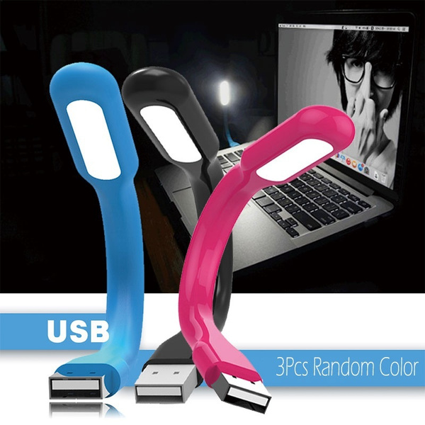 3Pcs Flexible Ultra Bright Mini LED USB Read Light Computer Lamp For ...