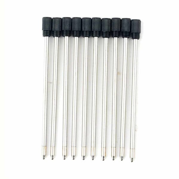 10Pcs 70mm Black Metal Element Crystal Ink Ballpoint Replace Refill Pen ...