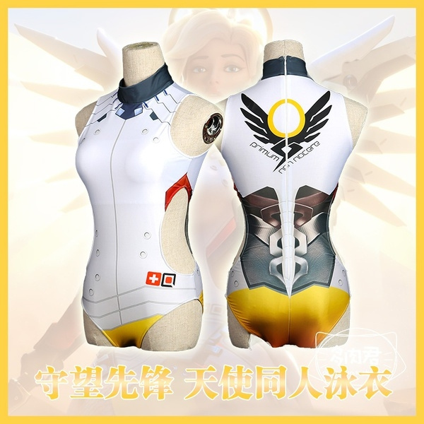 Fashion Overwatch D.Va Mercy Swimsuit Bathingsuit - Mercy Meka Suit ...