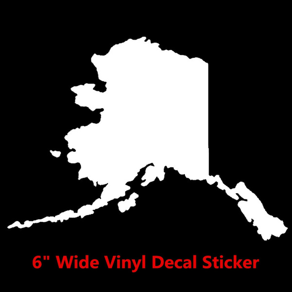 6" Alaska State Map Car Window Sticker Vinyl Decal | Wish