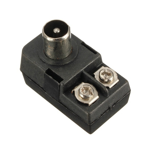Right Angled Coaxial Line Plug Transformer Balun 75/300 ohm IEC TV PAL ...