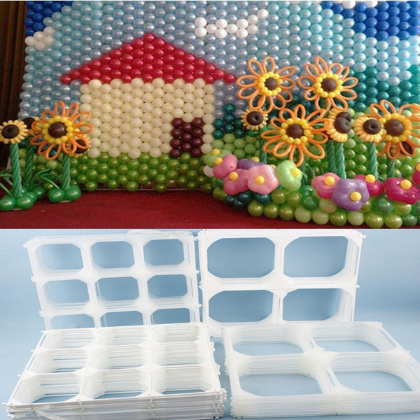 9-grid Balloon Wall Grids Modeling Plastic Holes for Birthday Party ...