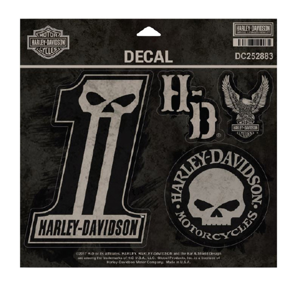 Harley-Davidson Dark Custom Decals, MD 5 Per Sheet, 4 x 5.5 inches ...