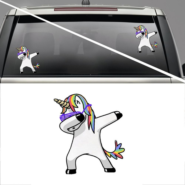 Lovely Funny Waterproof Car Stickers Unicorn Windows Decal Cartoon | Wish