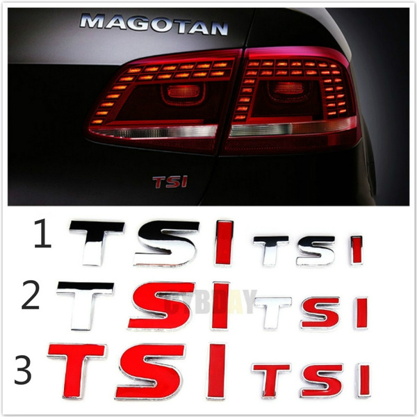 TSI Metal Car Emblem Badge Car Styling Sticker For Polo Golf 4 5 6 ...