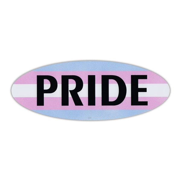 Bumper Stickers - Transexual Pride Flag (Oval Design) - LGBT, Gay ...