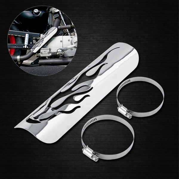 Motorcycle Heat Insulation Shield Muffler Cover Guard Flame Exhaust ...