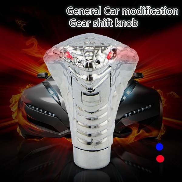 1se General Car Manual Punk LED Modification Car Gear Shift Knob Snake ...
