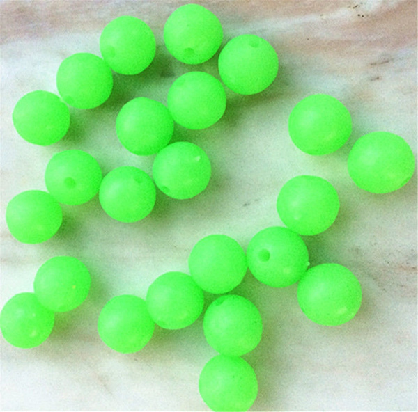 50Pcs10mm Round soft Glow Rig Beads Sea Fishing Lure Floating Float ...