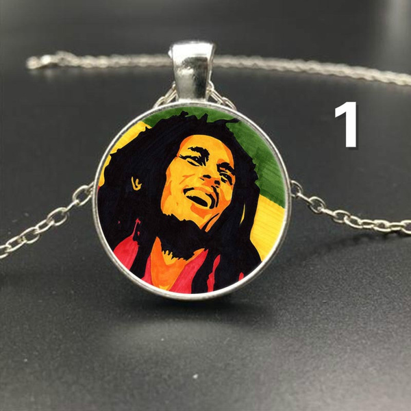 Bob Marley Bob Marley Marley Reggae Time Gem Necklace | Wish