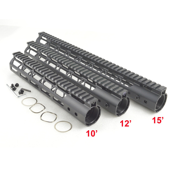 10, 12, 15 inch M-Lok Rail Free float hand guards fit AR15 Ultralight ...