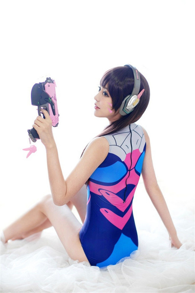 Ow Game Overwatch Cosplay Swimsuit D Va Swimwear Dva Swimming One