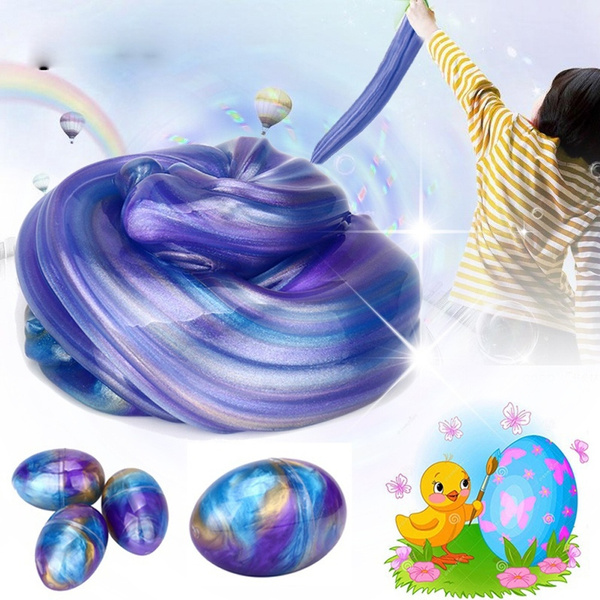 Egg Colorful Soft Slime Kids Anti-stress Toys Butter Slime Scented ...