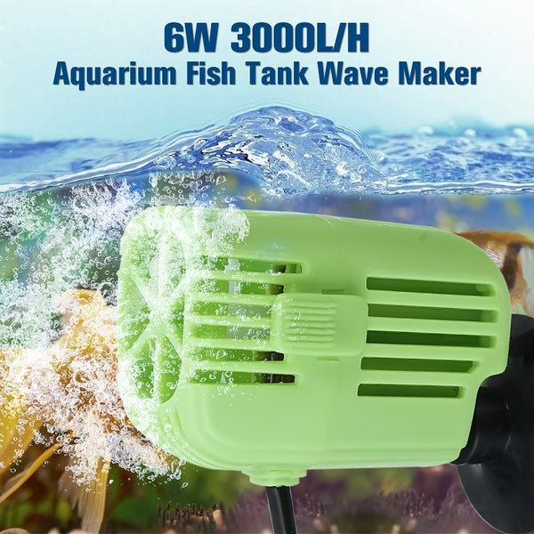 3000L/H 6W Aquarium Fish Tank Circulation Wave Maker Marine Reef Water ...