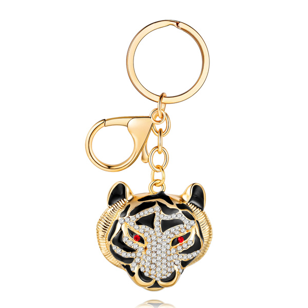 Newei Metal Rhinestone Tiger Tigress Key Chain Key Ring Women Girls ...