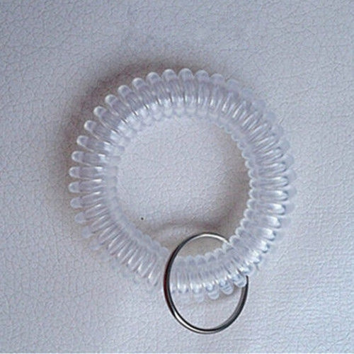 10 pcs Spiral Wrist Coil Key Chains / New in Sealed Bag / white | Wish