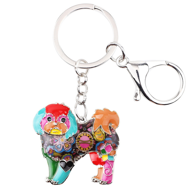 Newei Metal Enamel Yorkie Yorkshire Dog Key Chain Key Ring Women Girls ...