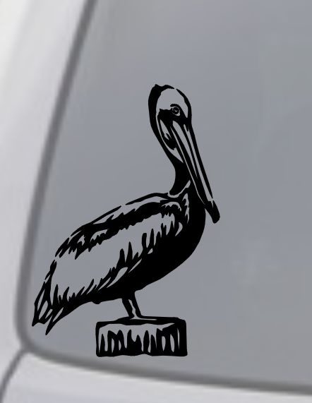 PELICAN BIRD Vinyl Decal Sticker Car Window Wall Brief Case Bumper ...