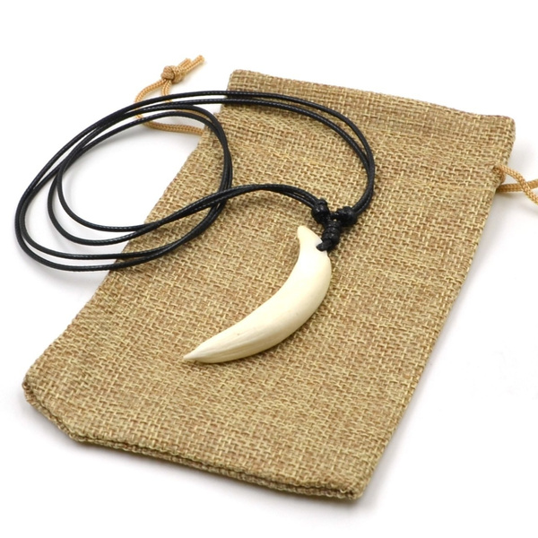 1pcs Men's Real Teeth Pendant Necklace Wild Boar Tusks Tribal Amulet | Wish