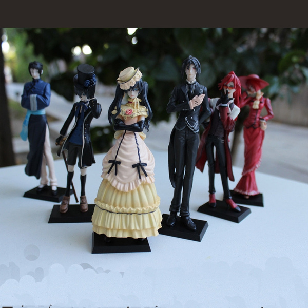 Black Butler Kuroshitsuji Ciel Japan Anime Figures Toys Set of 6pc New ...