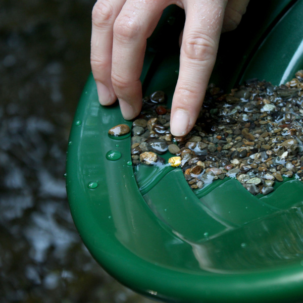 Dual Riffle Gravity Trap Gold Pan for Gold Panning Recovery - GREEN 14 ...