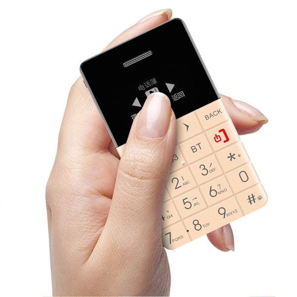 2G GSM Card Mobile Phone 5.5mm Ultra Thin Pocket Mini Slim Card Phone 0 ...