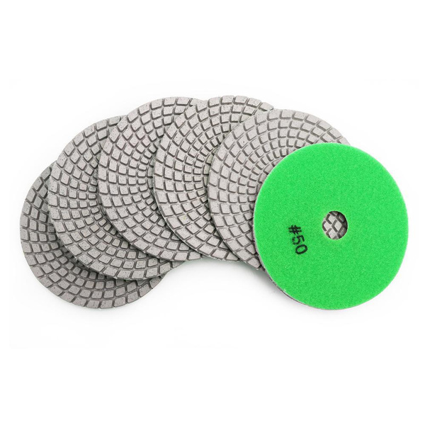 DIATOOL 6 pcs 5 Inche Sanding Disc for Granite Marble Stone Tile ...