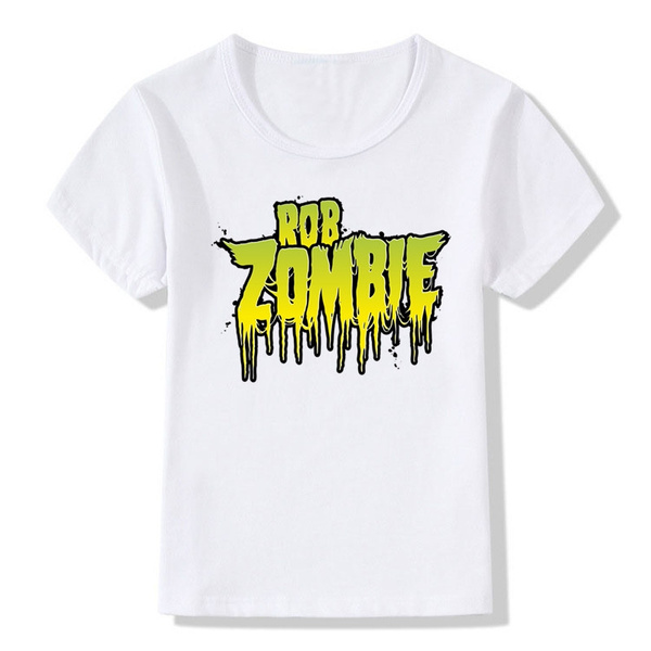 Boy and Girl Print Rob Zombie Fashion T-shirt Children O-Neck Short ...