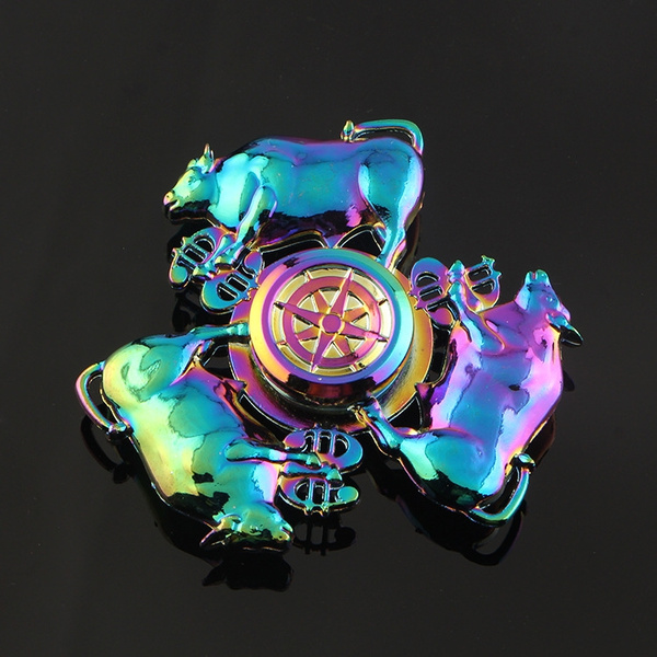 2017 New Rainbow Metal Zinc Alloy High-speed Bearing Colorful 3 Leaf Ox ...