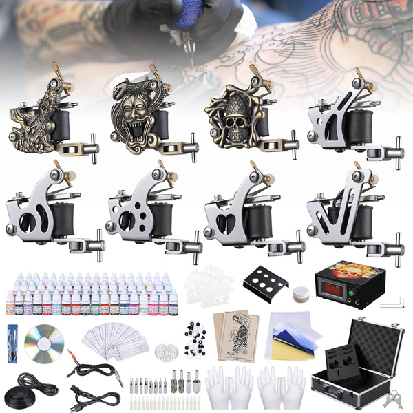 Yescom Tattoo Machine Complete Kit Ink Machine Guns Set LCD Power ...