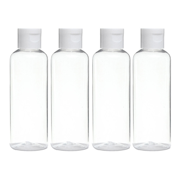 4PCS 100ml PET Transparent Empty Lotion Container Bottle Travel Kit ...