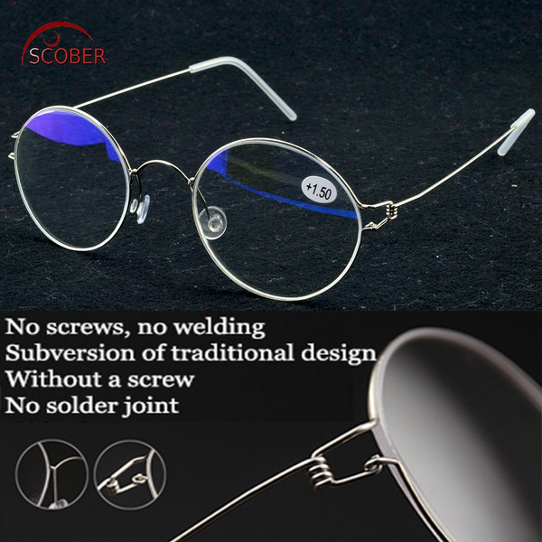 New design round reading glasses Ultra-light super-elastic alloy ...