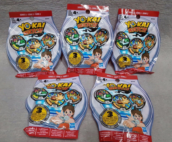 NEW Lot of 5 Packs YO-KAI YoKai Watch Medals Series 2 Blind Sealed Bags ...