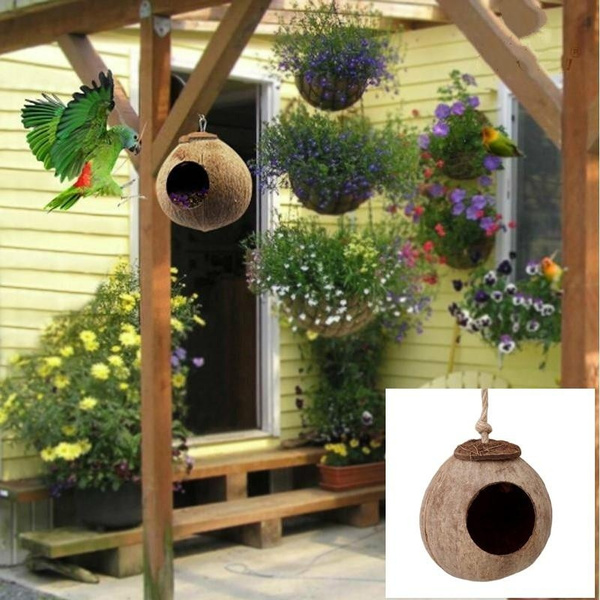 Natural Nests Shell Bird House Nesting Bird Cage Outside House | Wish