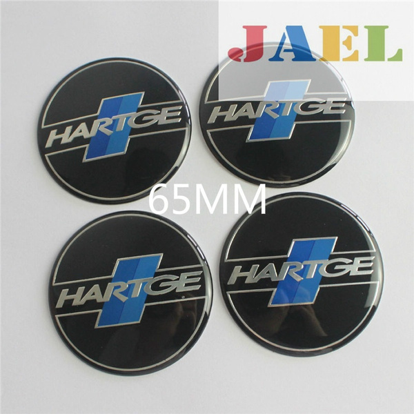 New 4Pcs 3D Aluminium HARTGE 65mm Wheel Center Hub Caps Emblem Sticker ...